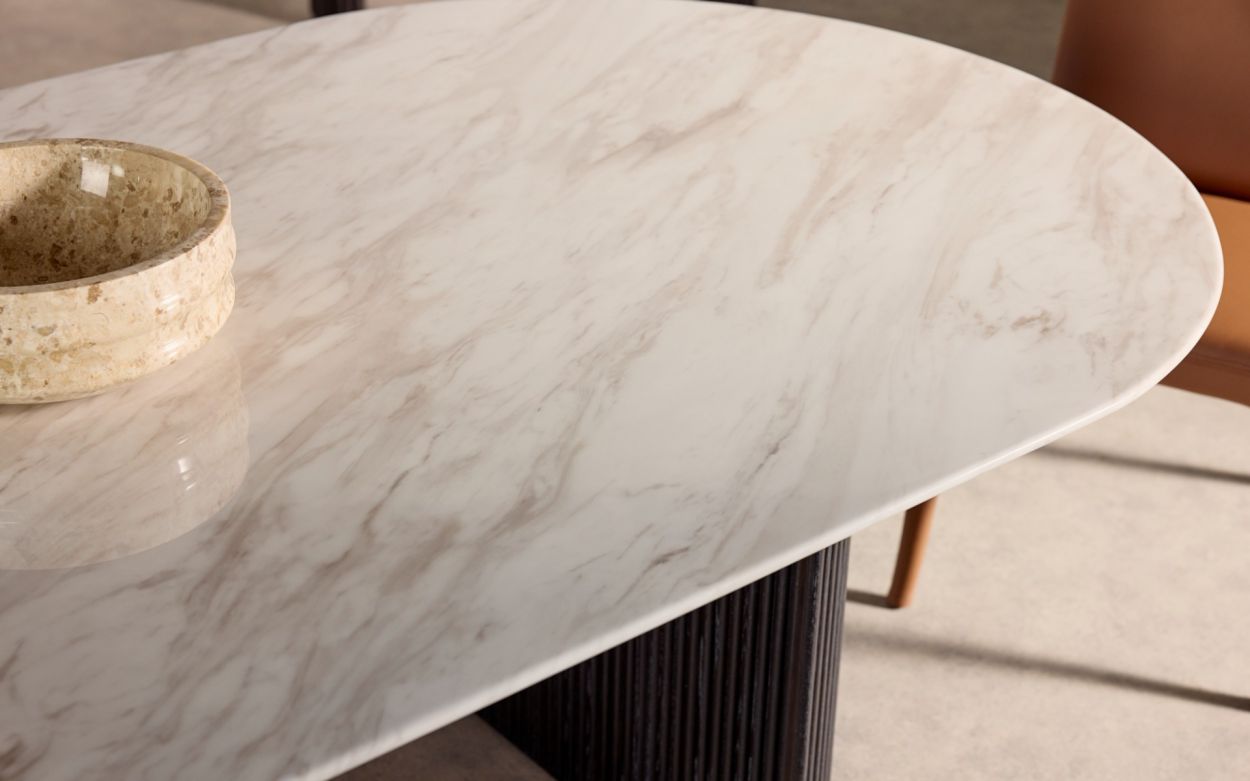 Flute Oval Dining Table Nick Scali